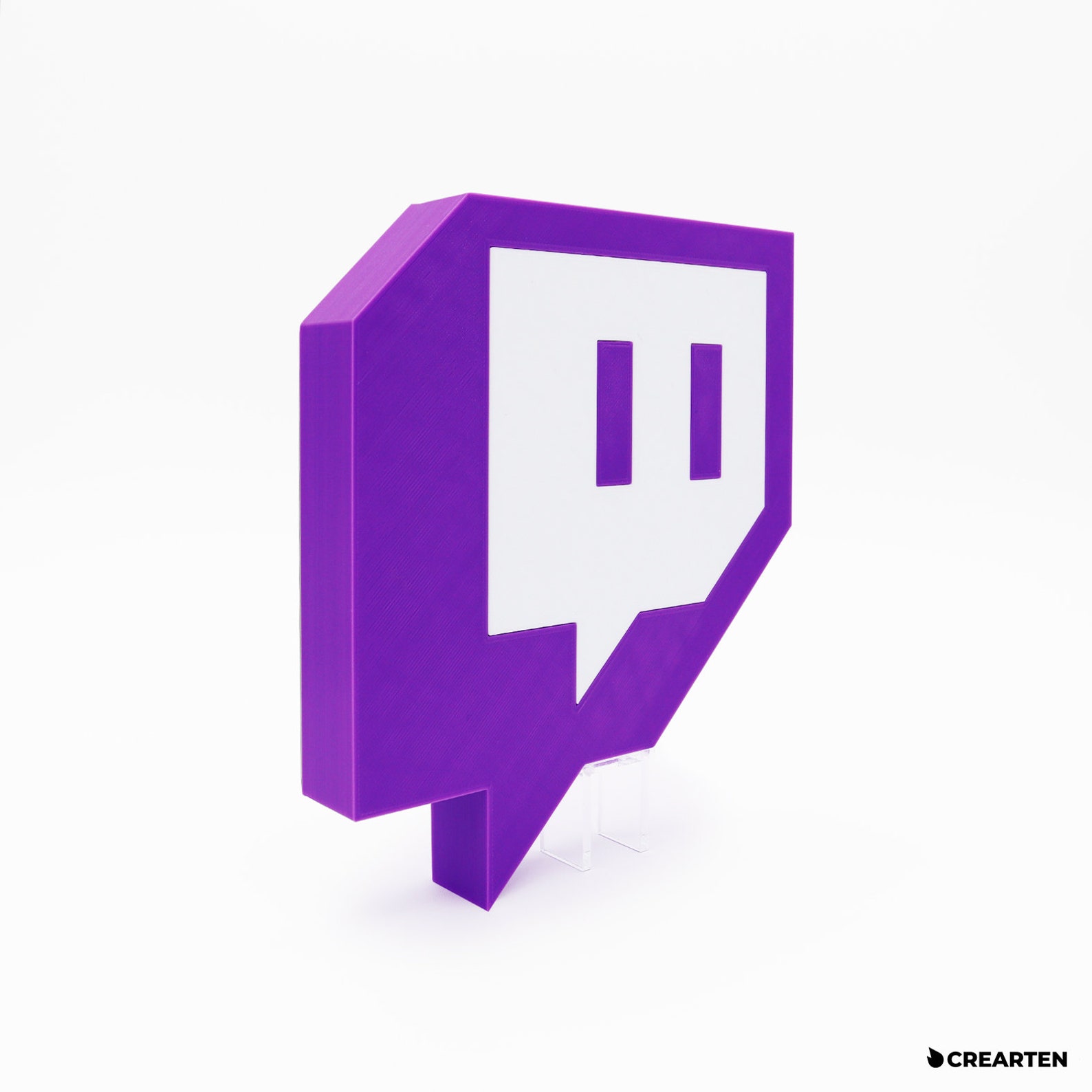 Twitch 3D Logo Streamer Gift Desk Sign Glitch Sign Twitch - Etsy