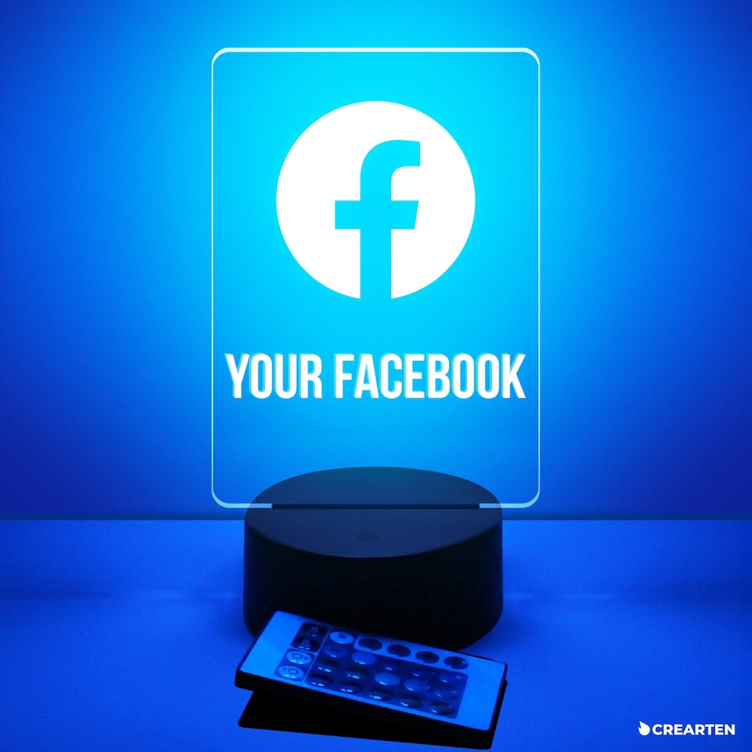 Facebook Custom LED RGB Lamp, Your Facebook LED Lamp, Facebook Lamp ...