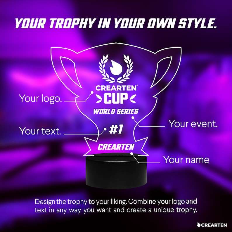 Your LED Trophy - Your Trophy, Trophy, Trophy Led, Streamer, Trophy ...