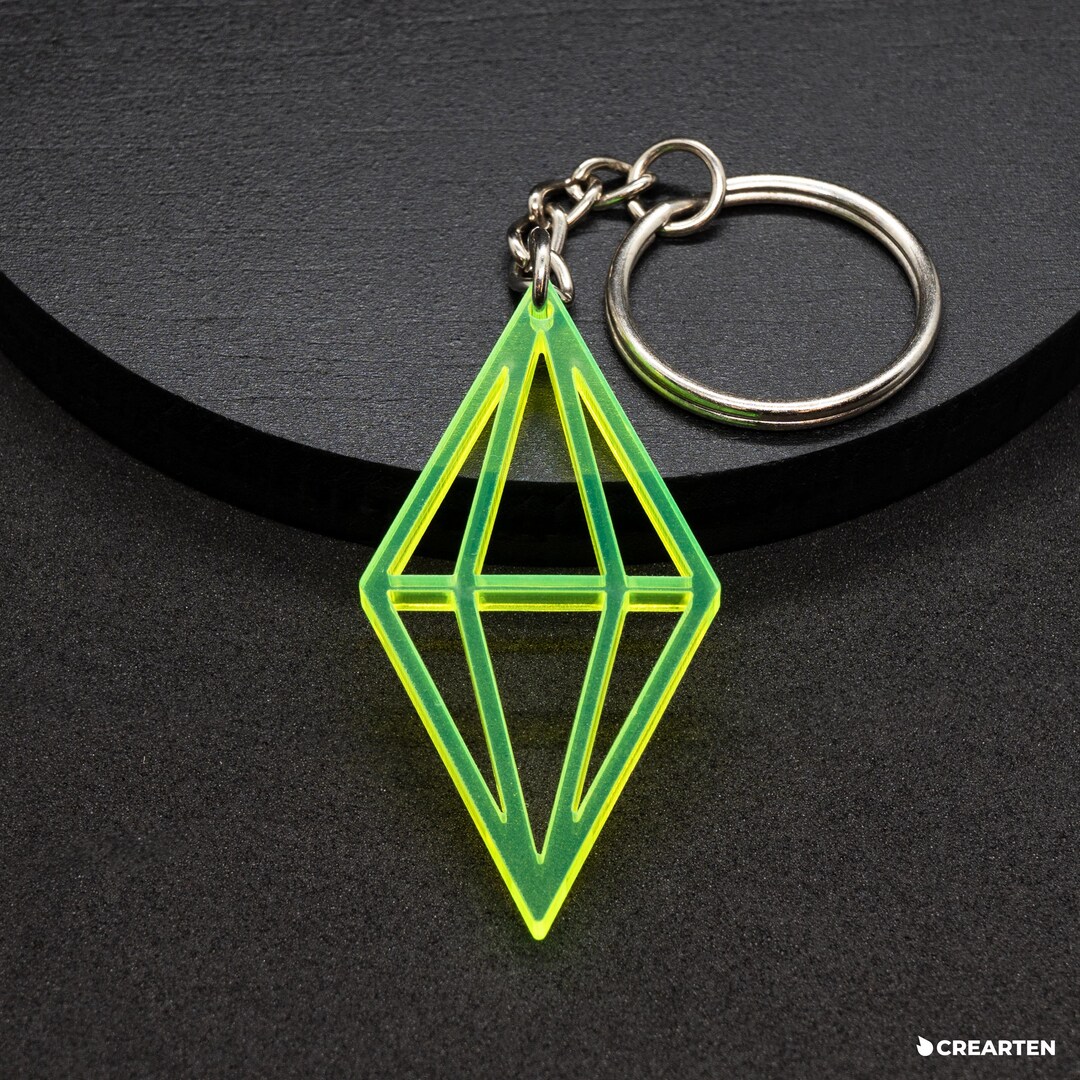 The Sims Plumbob Keychain - the Sims, Plumbob the Sims, the Sims ...