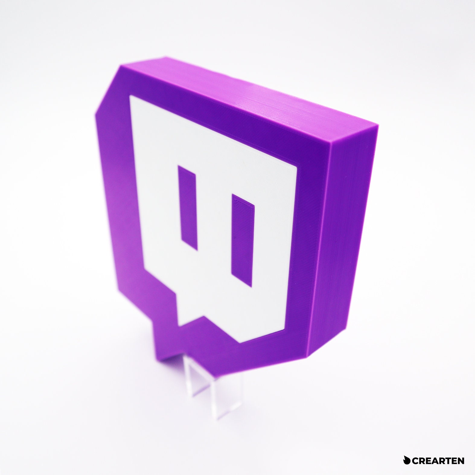 Twitch 3D Logo Streamer Gift Desk Sign Glitch Sign Twitch - Etsy