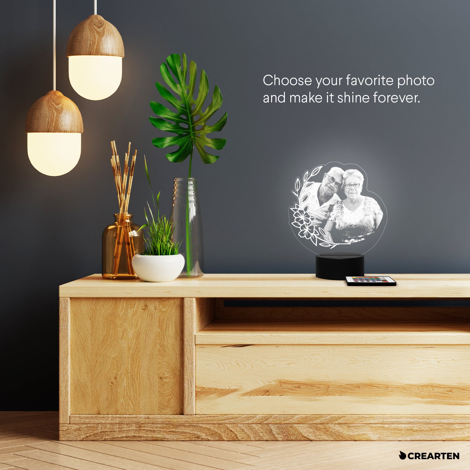 Your Photo With Frame - LED RGB Custom Lamp - Etsy