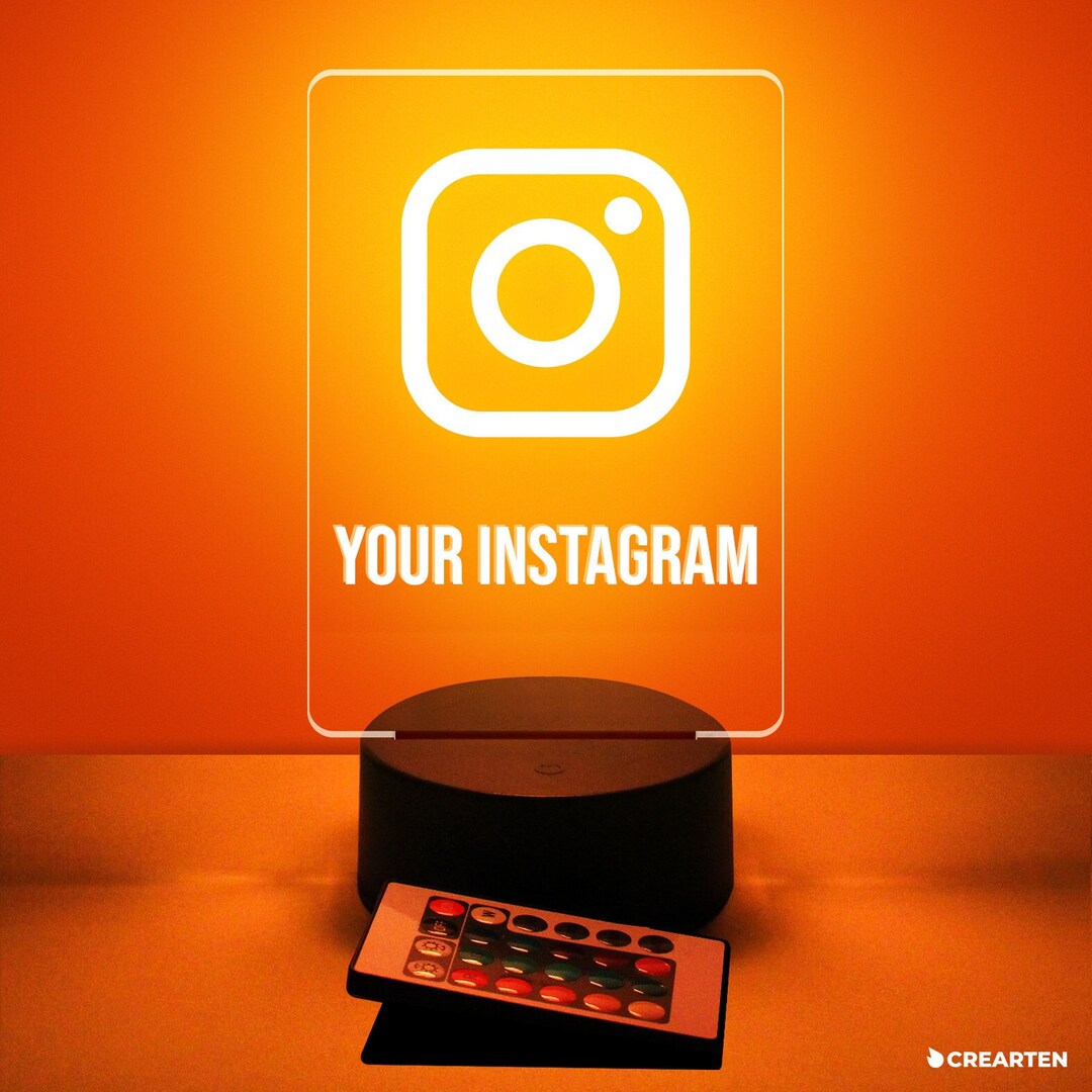 Instagram Custom LED RGB Lamp, Your Instagram LED Lamp, Instagram Lamp ...