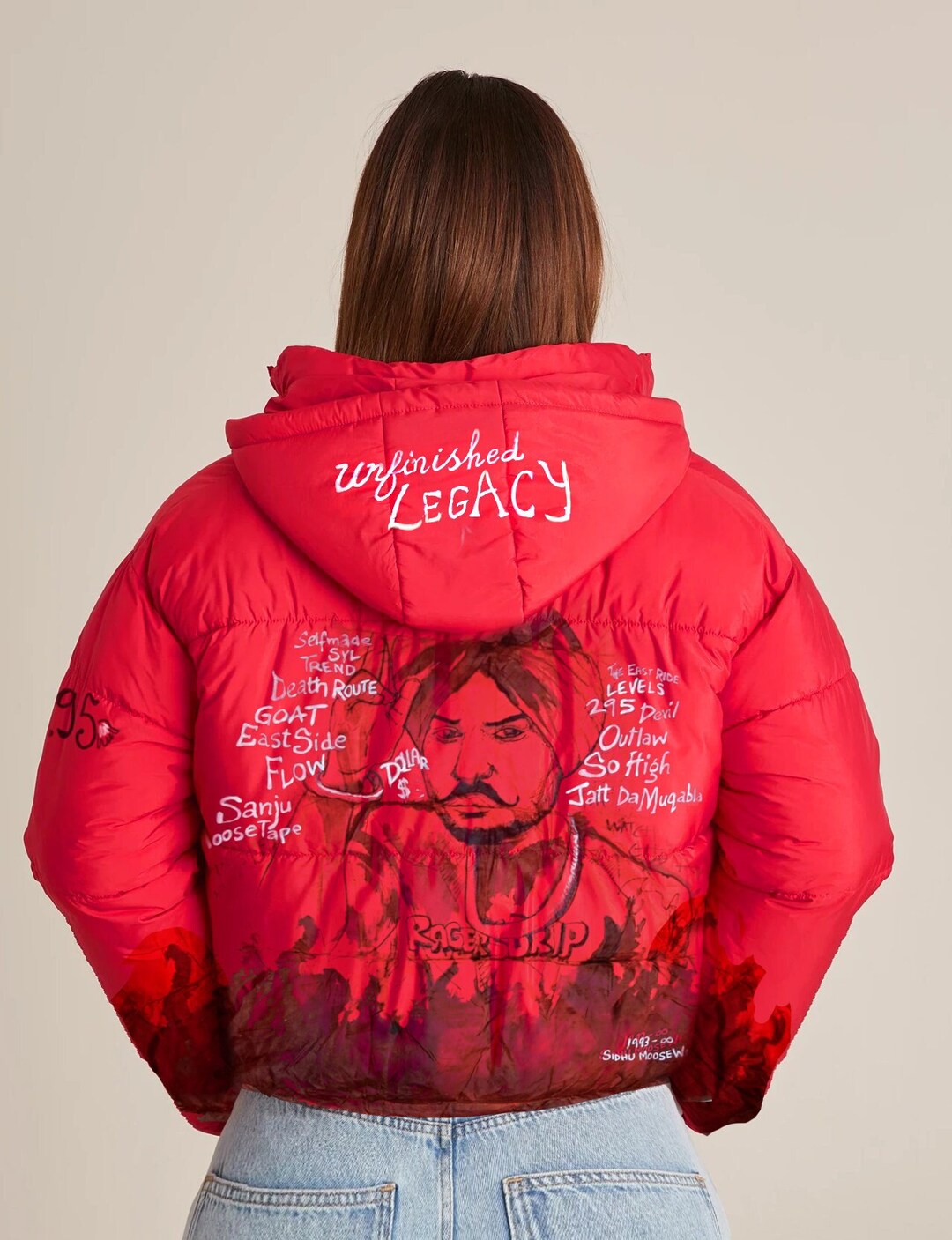 SIDHU MOOSE WALA Puffer Jacket Lrg Size | | Punjabi Singer| Desi ...