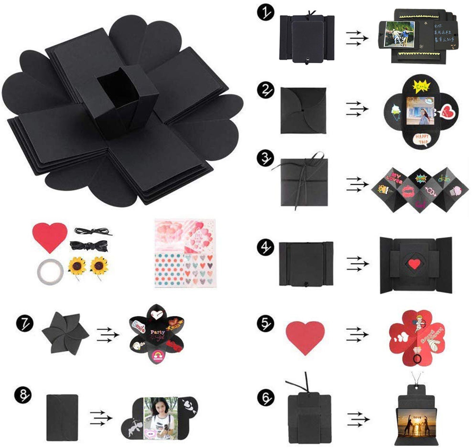 Explosion Gift Box 5 Layers DIY Photo Album Anniversary | Etsy