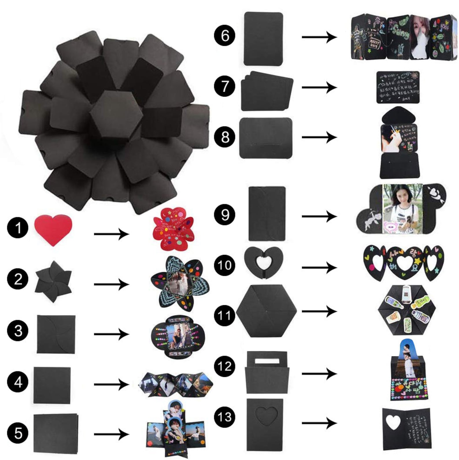 Explosion Gift Box DIY Photo Album Scrapbook for Birthday - Etsy