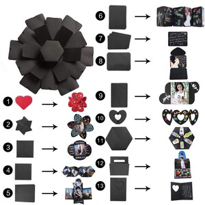 Explosion Gift Box DIY Photo Album Scrapbook for Birthday Anniversary ...