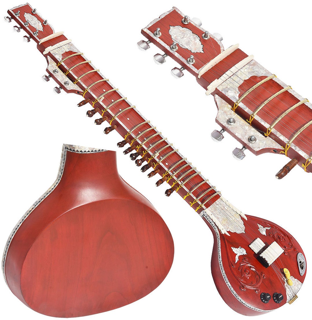 Sitar Ravi Shankar Style Beginner Model 7 Main, 12 to 13 Sympathetic ...