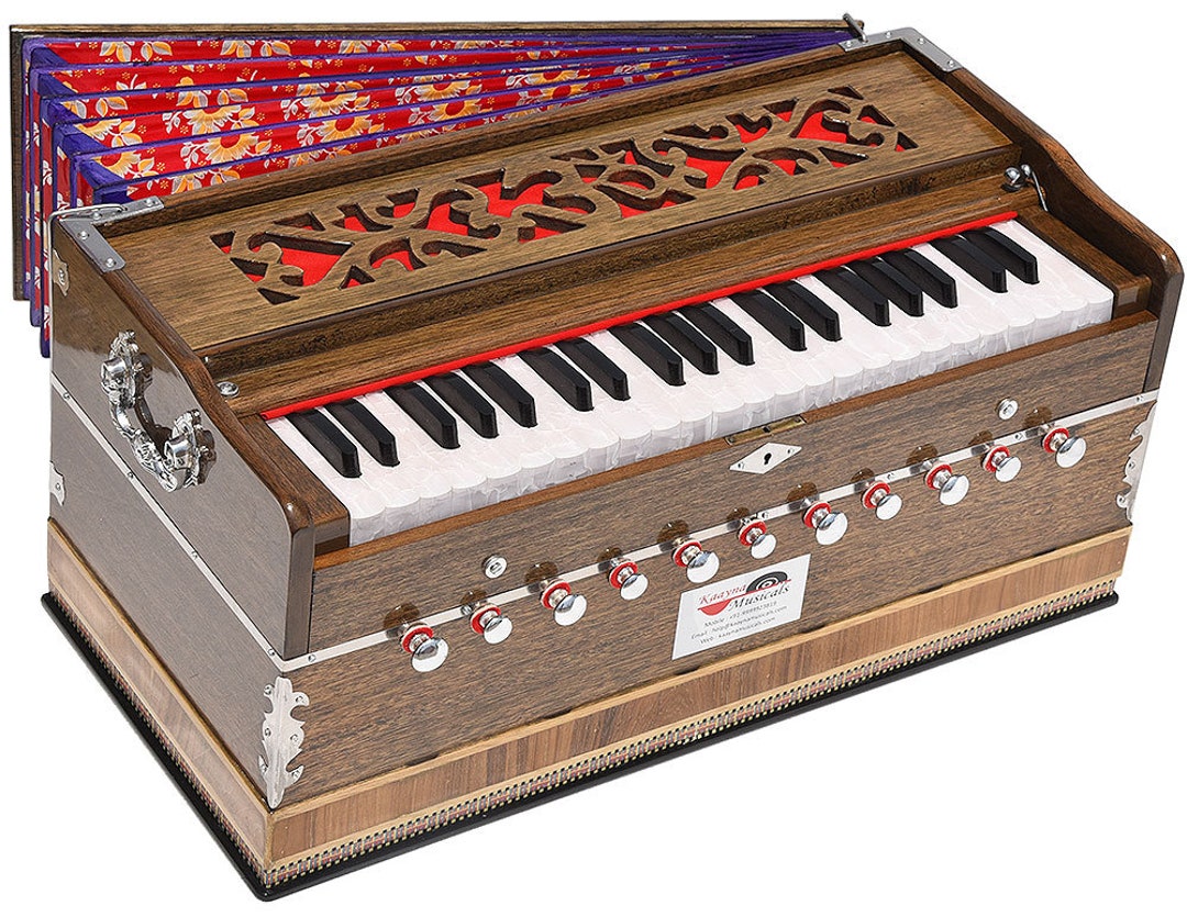 Pro Grade OM Harmonium: 3.5 Octave, Oak Finish, Gig Bag - Etsy
