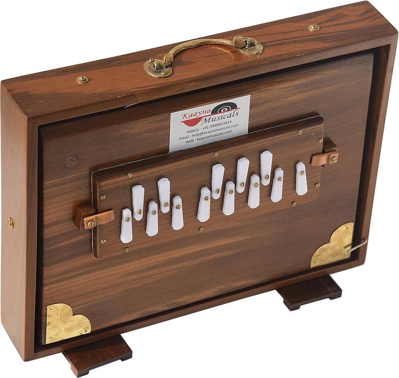 Teak Wood Shruti Box: 13-key, Lower Tone, With Gig Bag, 440hz / 432hz ...