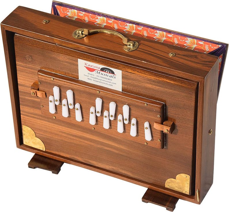 Teak Wood Shruti Box: 13-key, Lower Tone, With Gig Bag, 440hz / 432hz ...