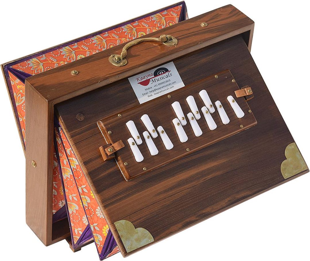 Teak Wood Shruti Box: 13-key, Lower Tone, With Gig Bag, 440hz / 432hz ...