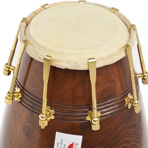 Dholak Drum, Golden Bolt Tuned, Hand Made, Solid Sheesham Wood, Special ...