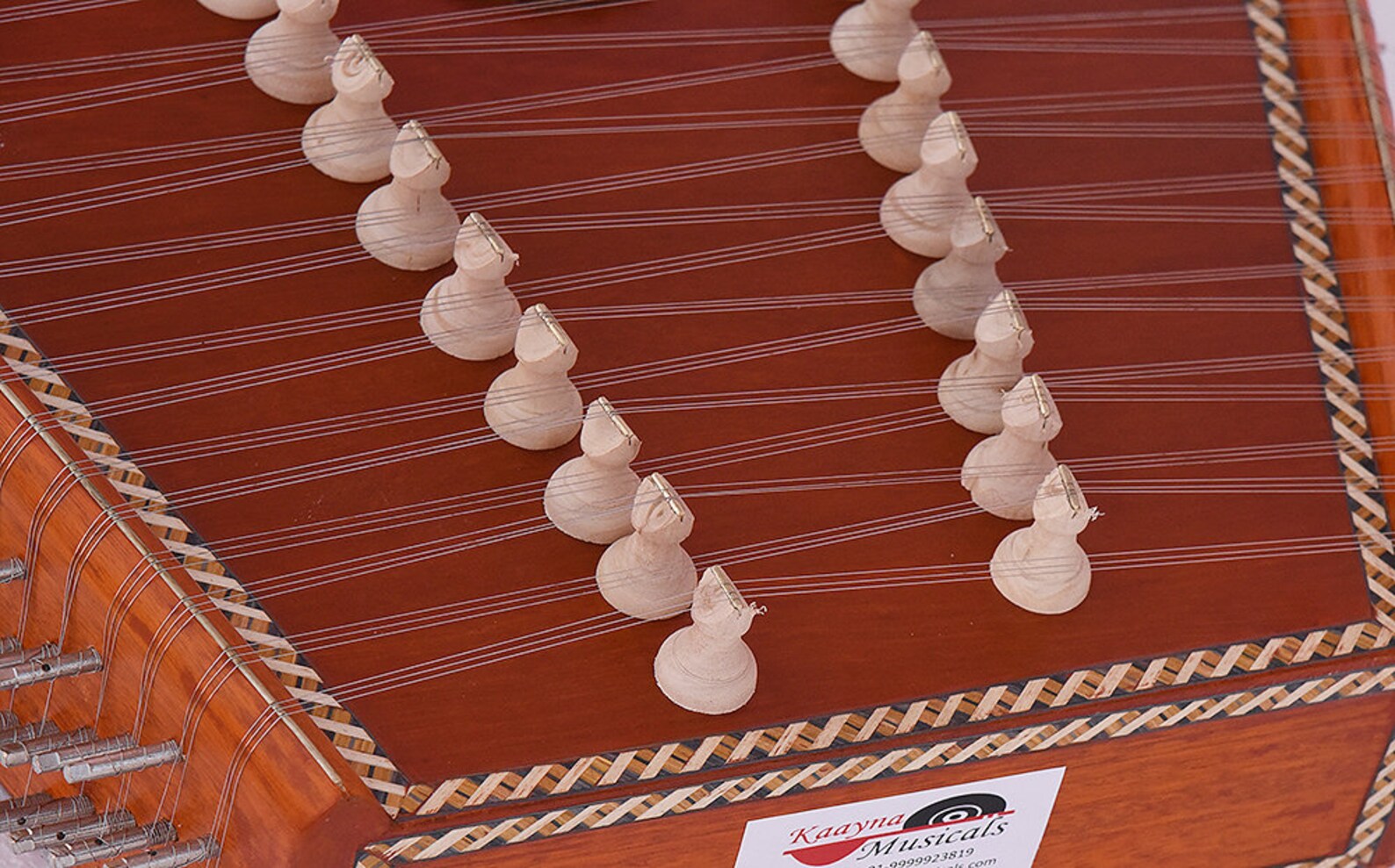 Om Santoor Santur Pt. Shiv Kumar Sharma Style by Kaayna Musicals, Teak ...