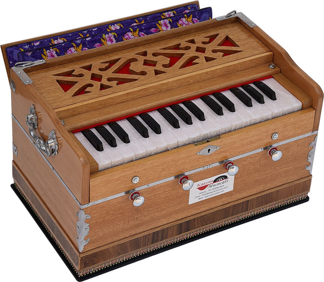 Handmade Mini Harmonium: 4-stop Teak Indian Musical Instrument - Etsy