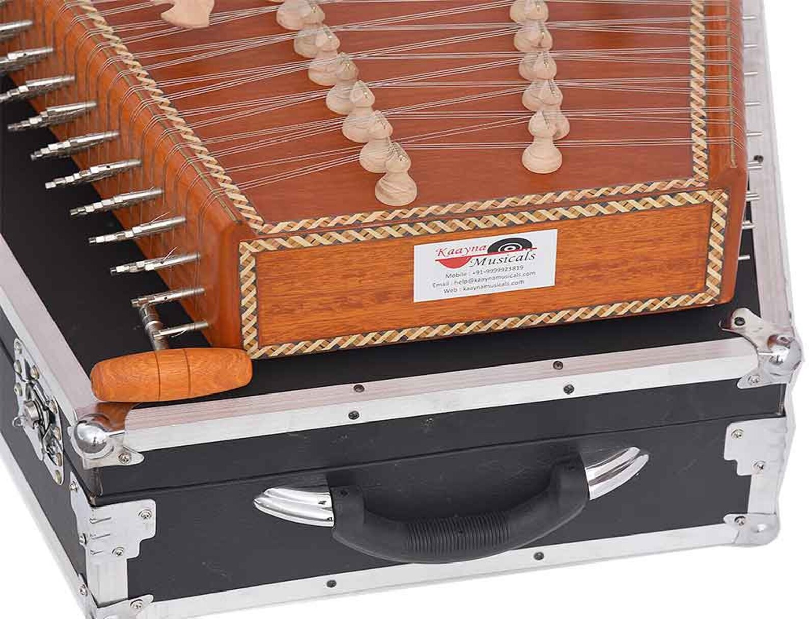 Om Santoor Santur Pt. Shiv Kumar Sharma Style by Kaayna Musicals, Teak ...