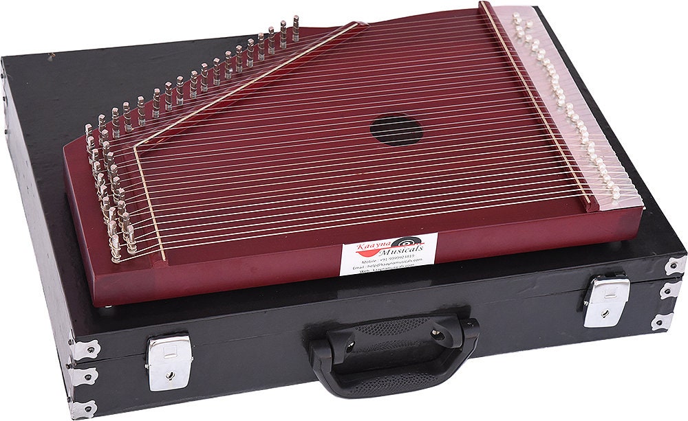 36-string Swarmandal - Mahogany Indian Harp With Case - Etsy
