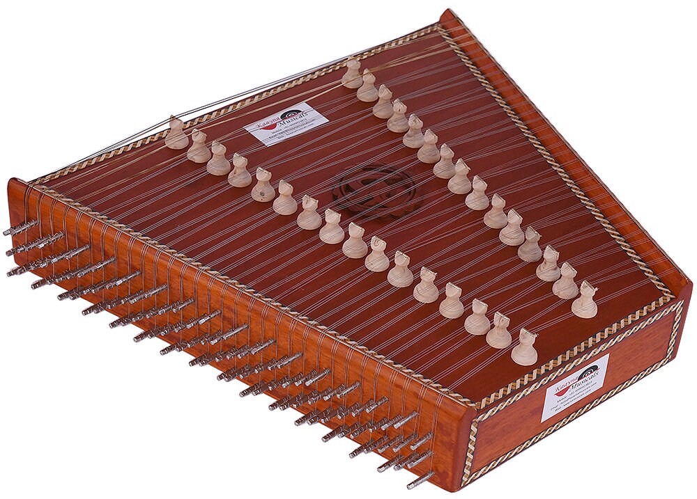 Om Santoor Santur Pt. Shiv Kumar Sharma Style by Kaayna Musicals, Teak ...