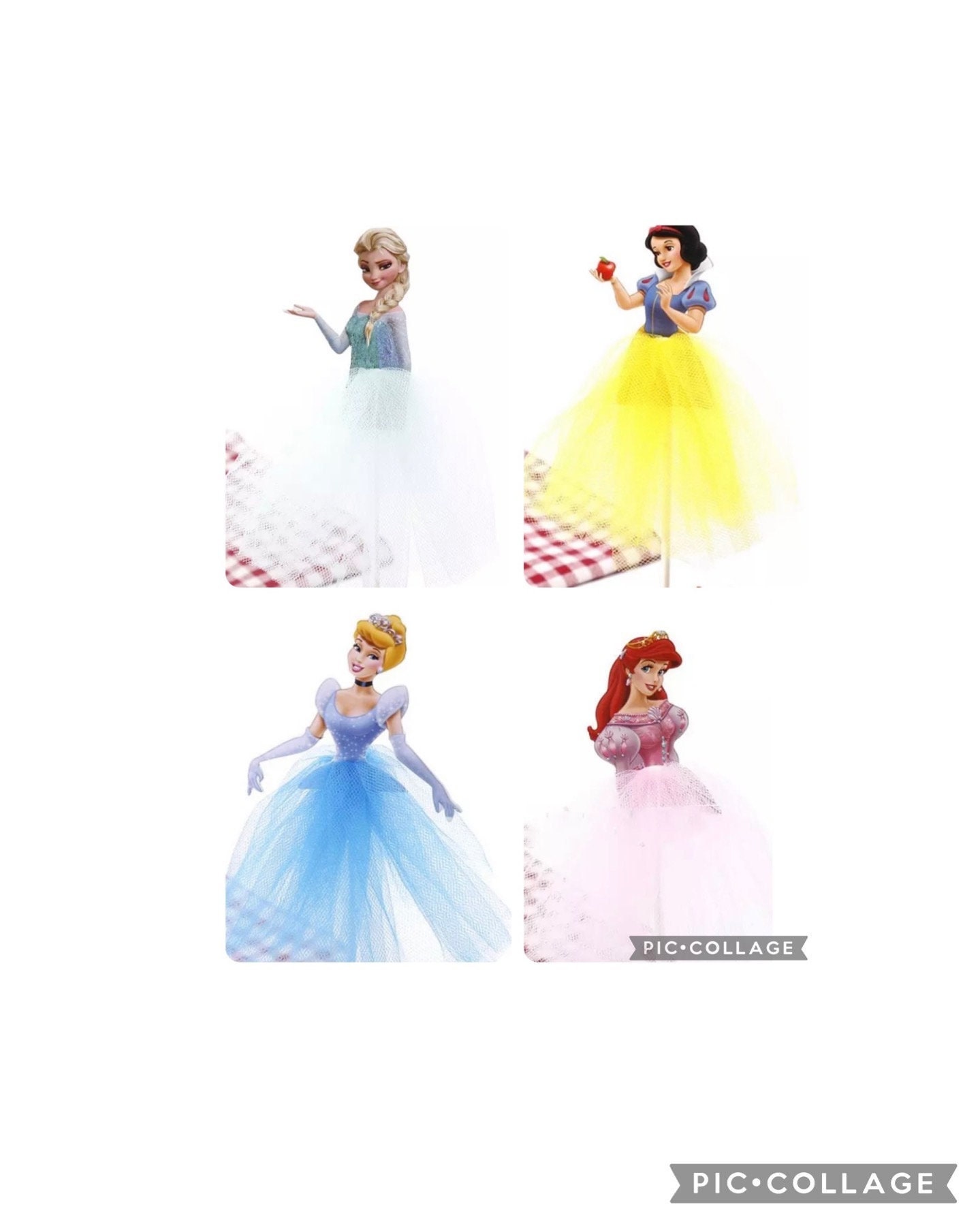4 Princess Cake Toppers Birthday Party Decoration - Etsy UK