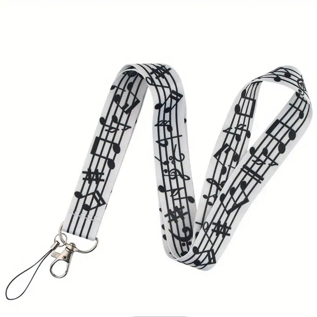Musical Note Style Lanyard Phone Rope ID Badge Holder Neck Straps ...