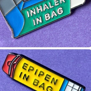 Pin for Allergies inhaler in Bag epi Pen in Bag Asthma Allergic ...
