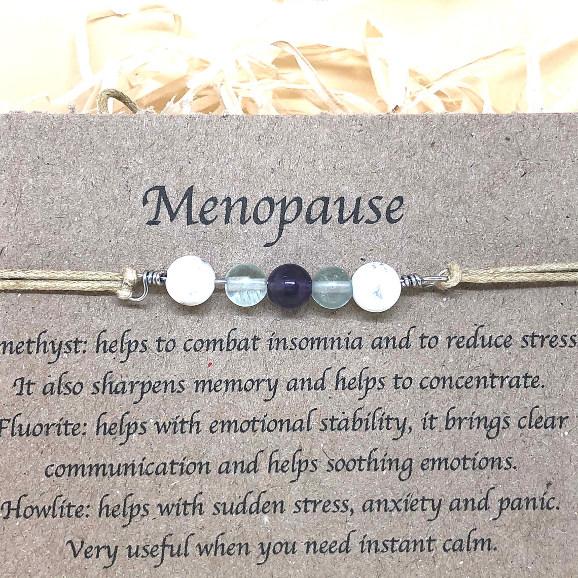 Menopause Emotional support Bracelet Crystal Bracelet | Etsy