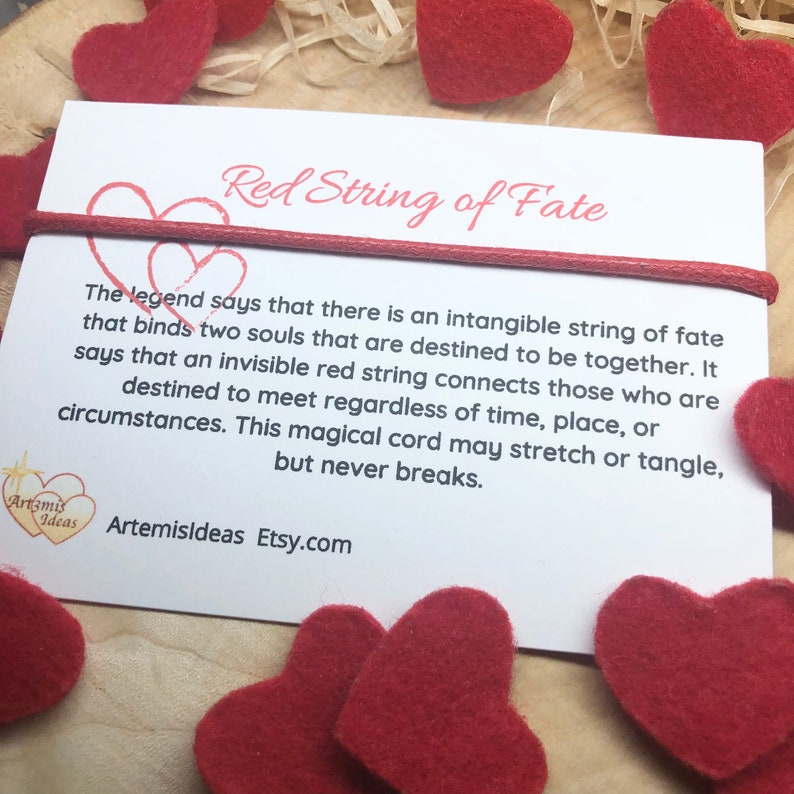 Red String of Fate Red Thread of Fate Red Cotton Bracelet - Etsy UK