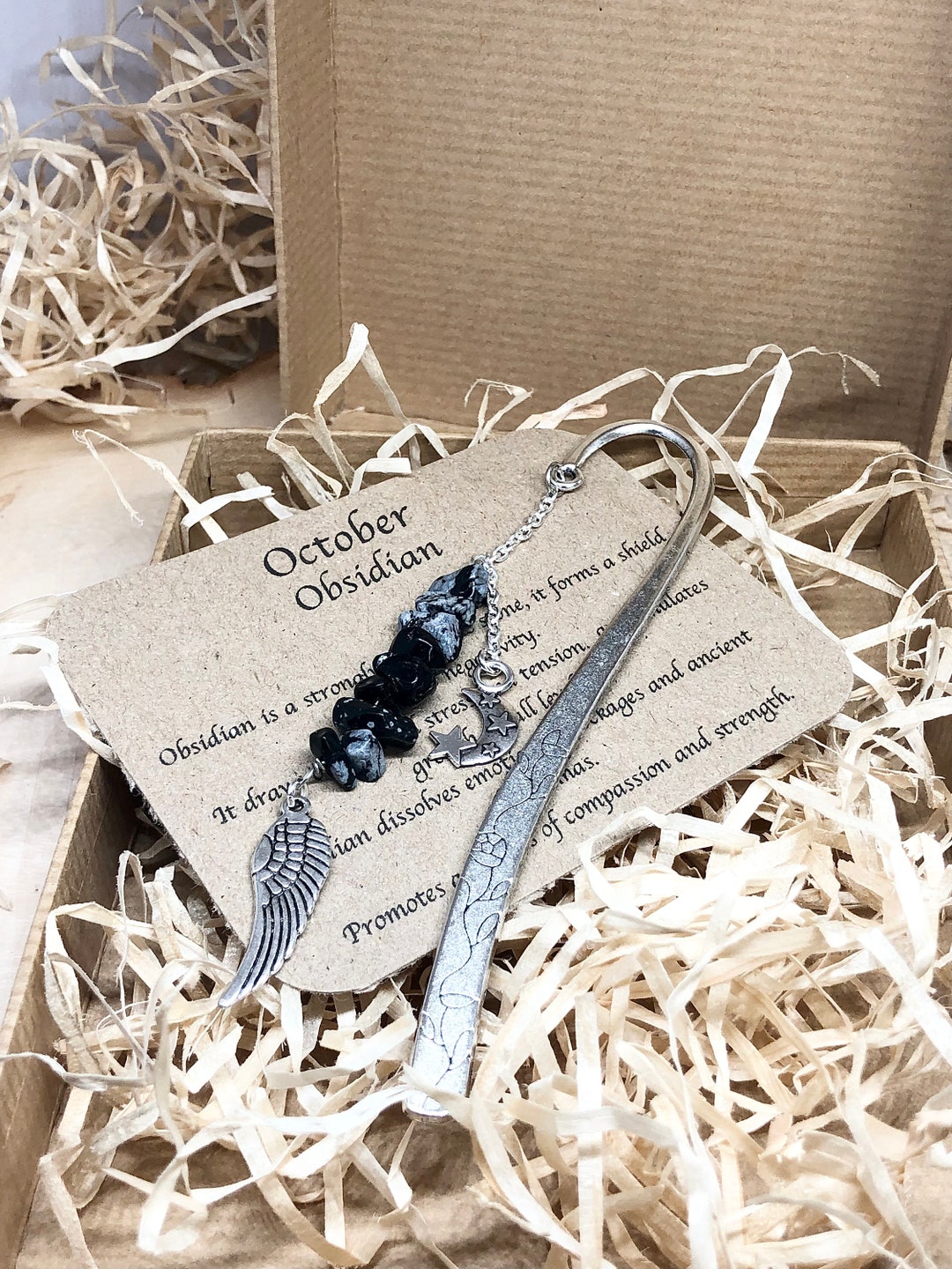 October Birthstone Crystal Bookmark, Charm Bookmark, Book Lover Gift ...