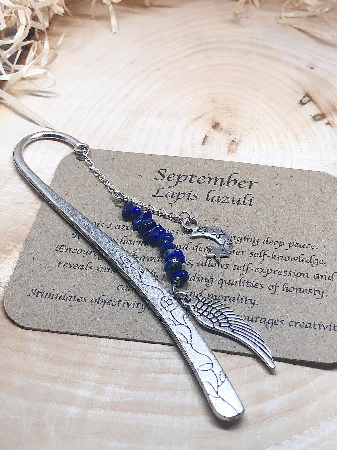 NEW! September Birthstone Crystal Bookmark,charm Bookmark, Book Lover ...
