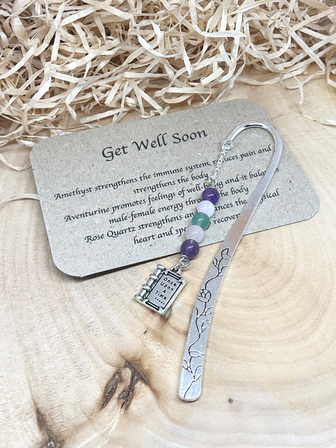 Get Well Soon Crystal Bookmark, Healing Crystals, Book Lover Gift - Etsy
