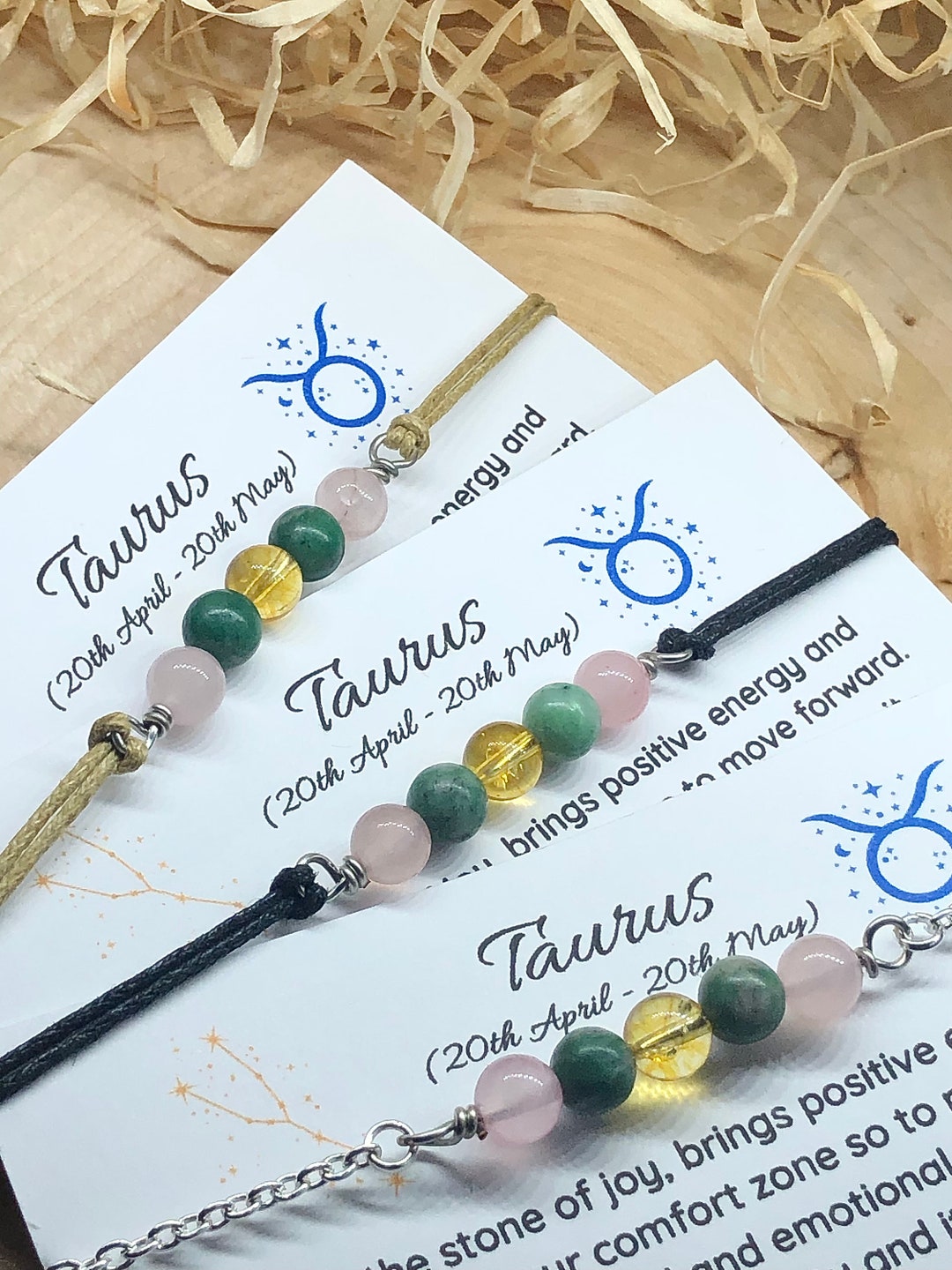 Taurus Beaded Bracelet, Zodiac Gift, Zodiac Jewelry, Zodiac Crystals ...