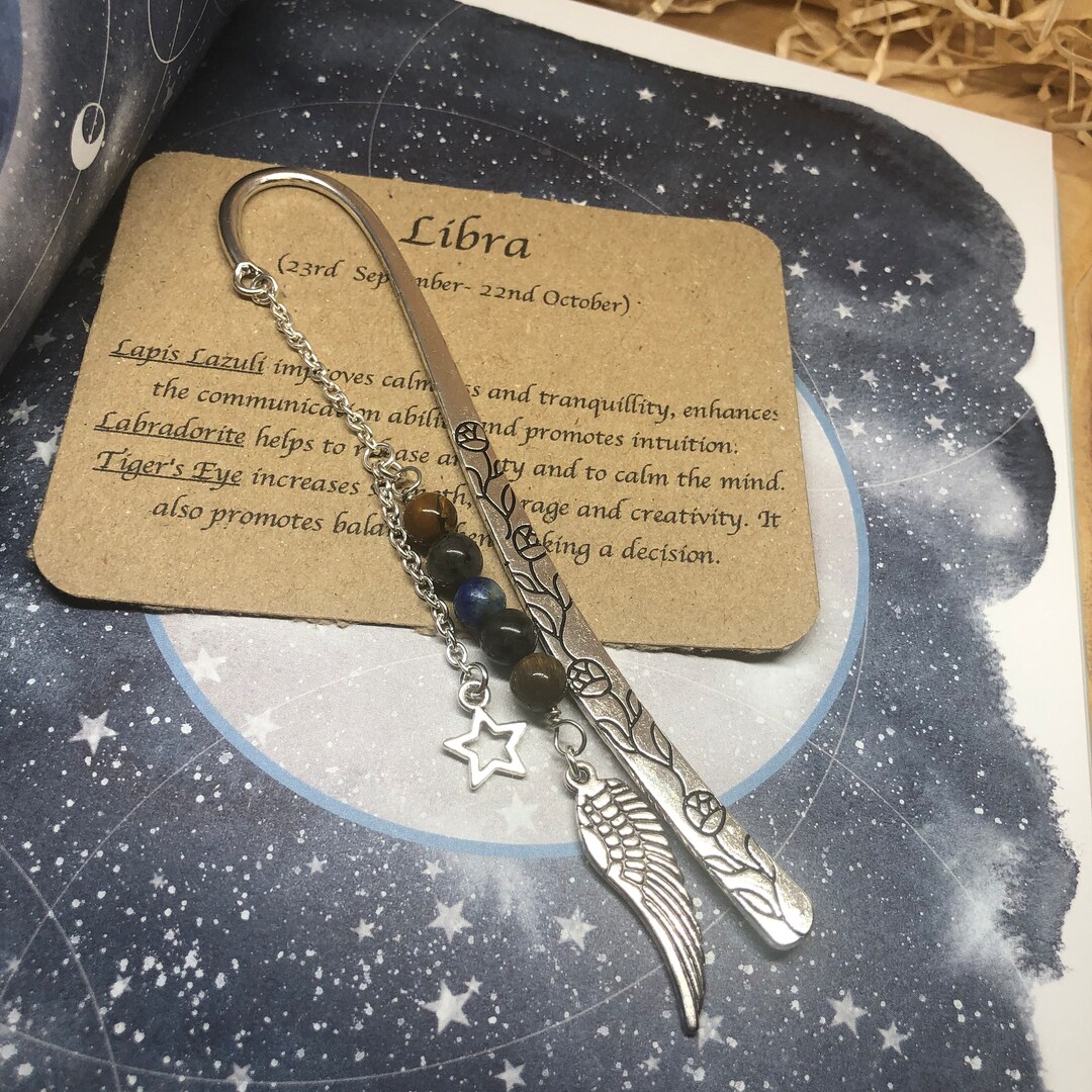 Libra Crystal Bookmark, Zodiac Star-sign, Book Lover Gift - Etsy UK
