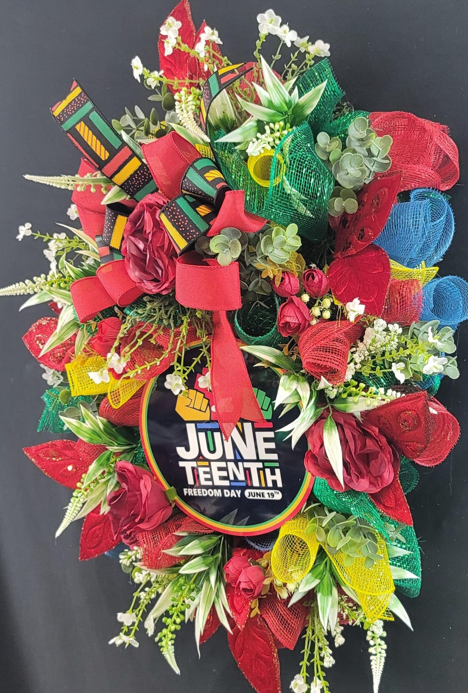 Juneteenth Wreath, Black History Wreath, Emancipation Day Wreath ...