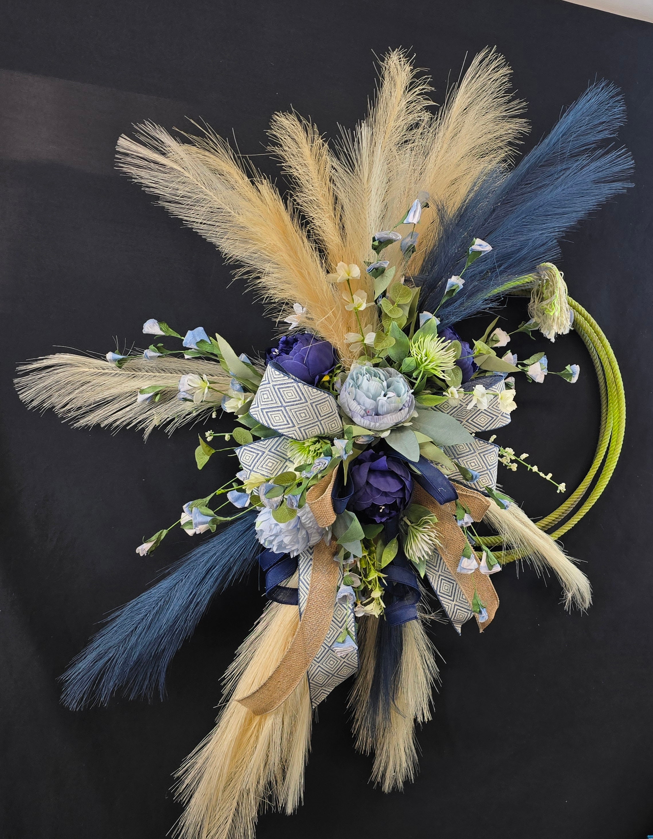 Front Door Lasso Wreath, Western Farmhouse Decor, Cowboy Chic Wall Art ...