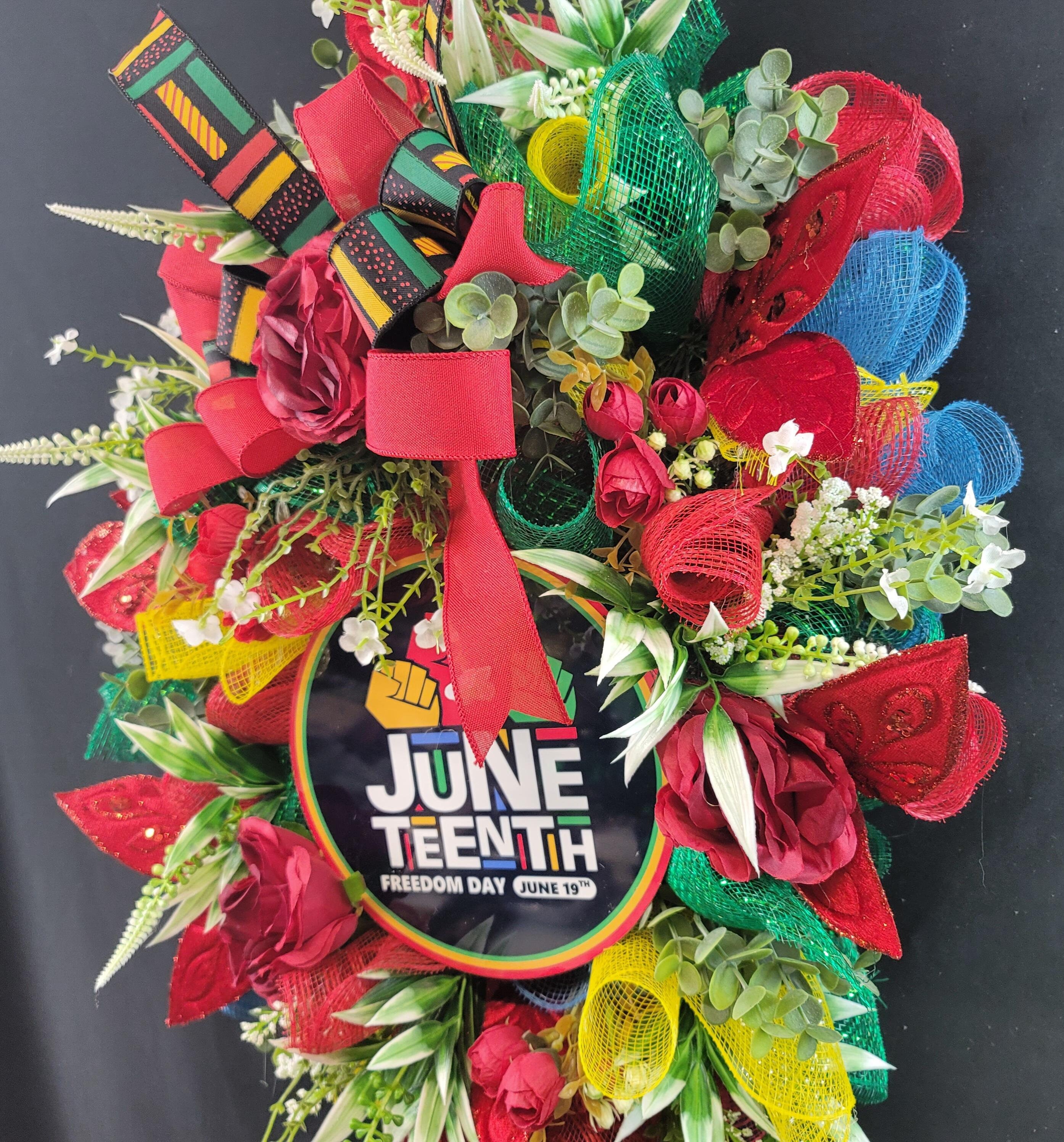 Juneteenth Wreath, Black History Wreath, Emancipation Day Wreath ...