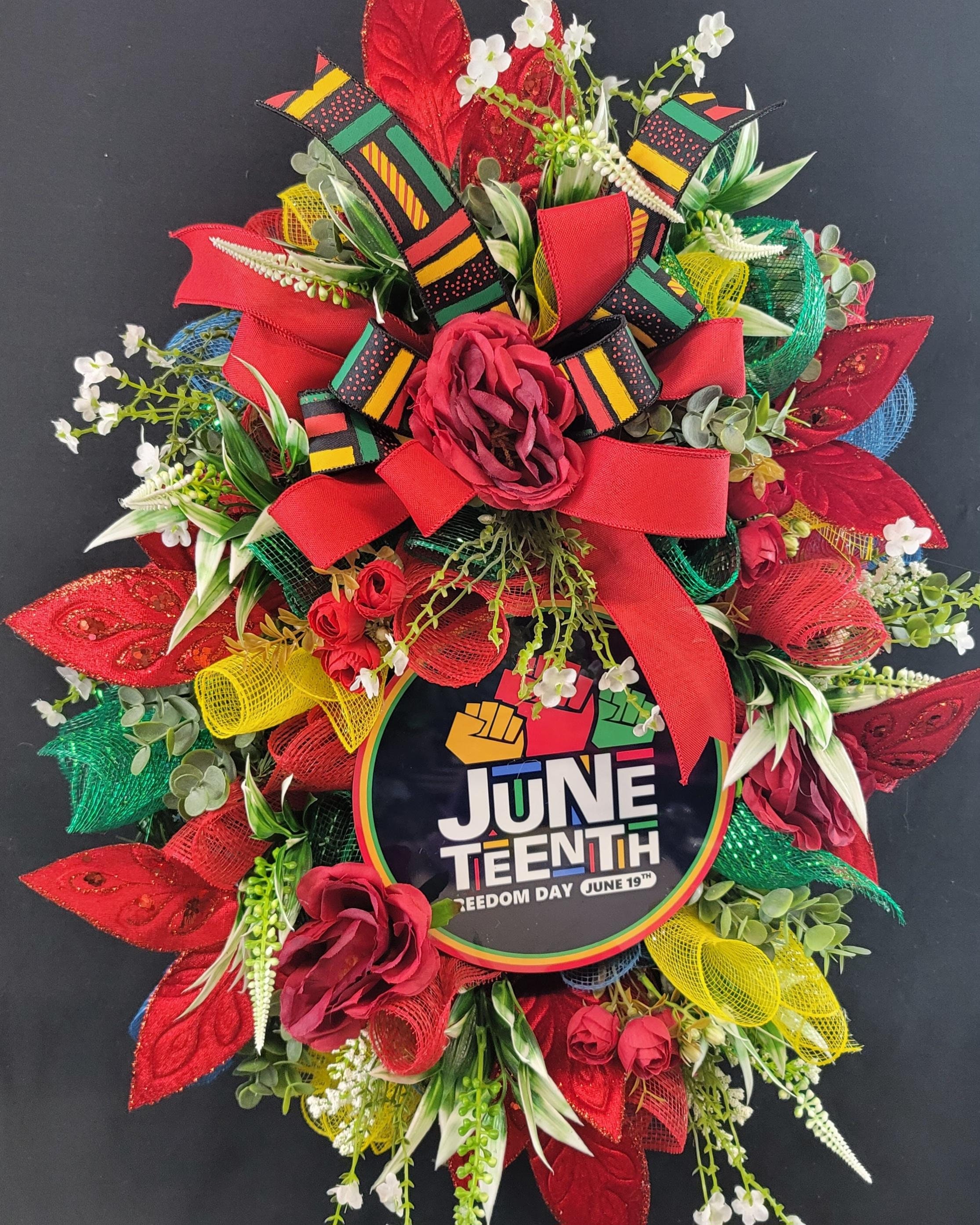 Juneteenth Wreath, Black History Wreath, Emancipation Day Wreath ...