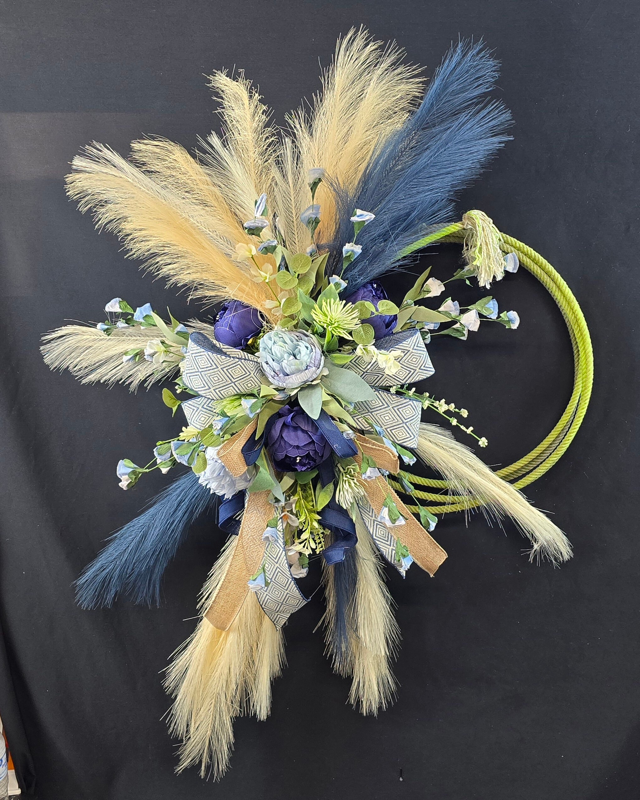 Front Door Lasso Wreath, Western Farmhouse Decor, Cowboy Chic Wall Art ...