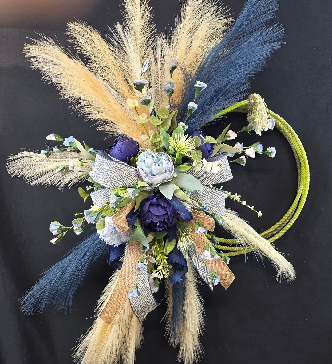 Front Door Lasso Wreath, Western Farmhouse Decor, Cowboy Chic Wall Art ...