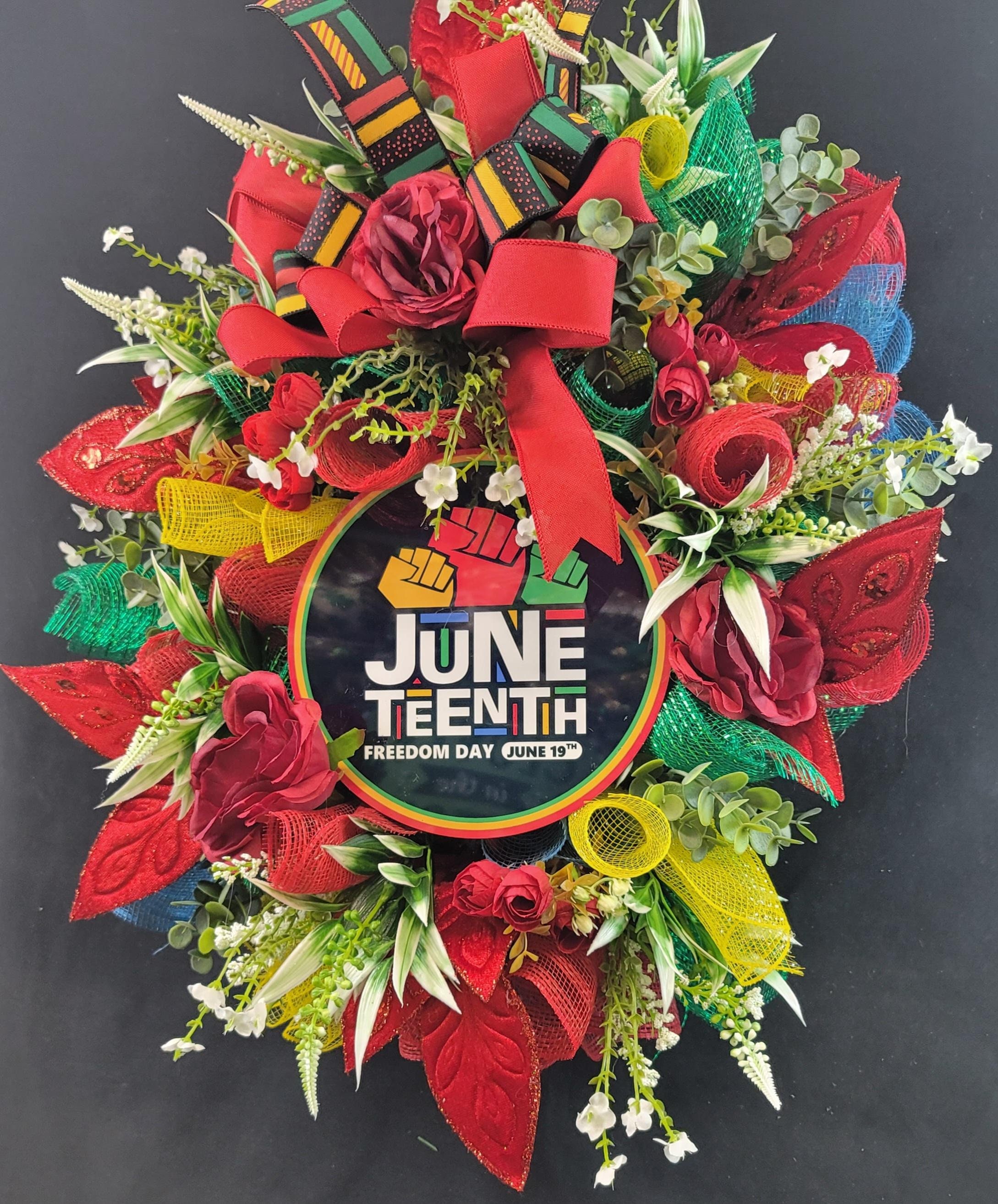 Juneteenth Wreath, Black History Wreath, Emancipation Day Wreath ...