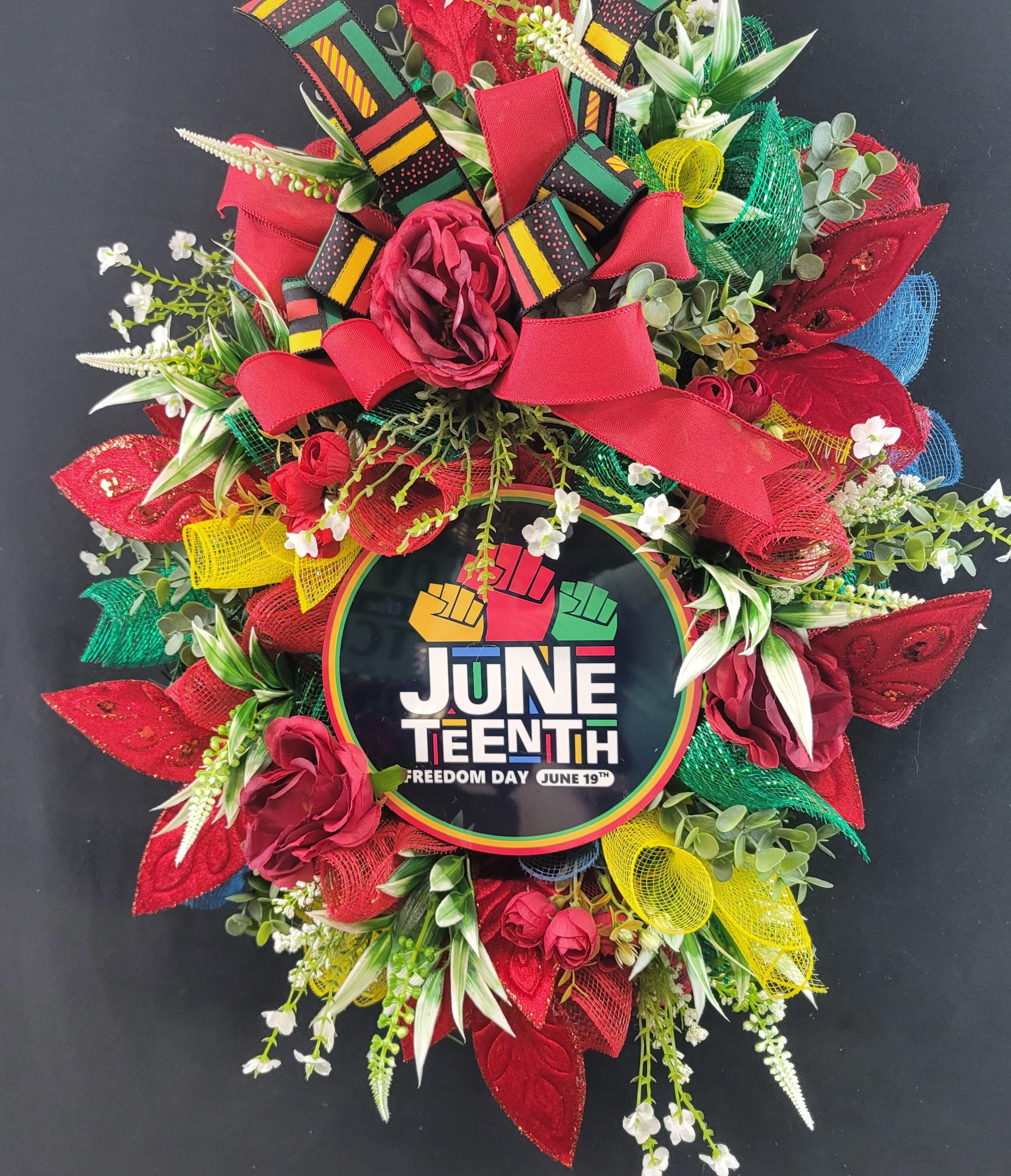 Juneteenth Wreath, Black History Wreath, Emancipation Day Wreath ...