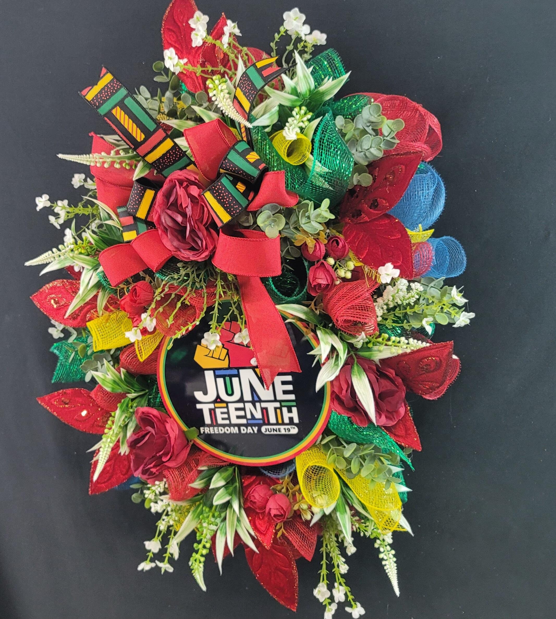 Juneteenth Wreath, Black History Wreath, Emancipation Day Wreath ...