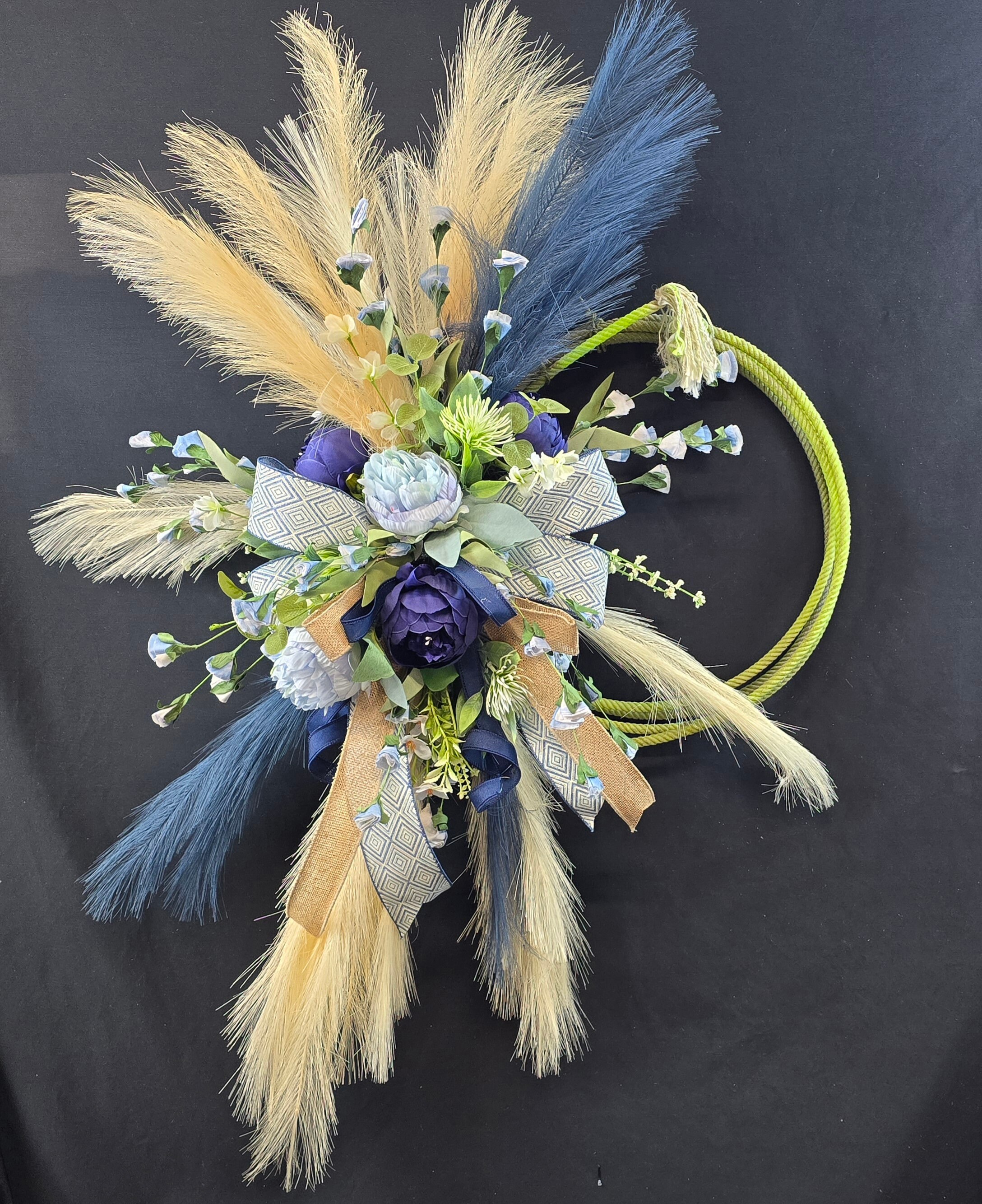 Front Door Lasso Wreath, Western Farmhouse Decor, Cowboy Chic Wall Art ...