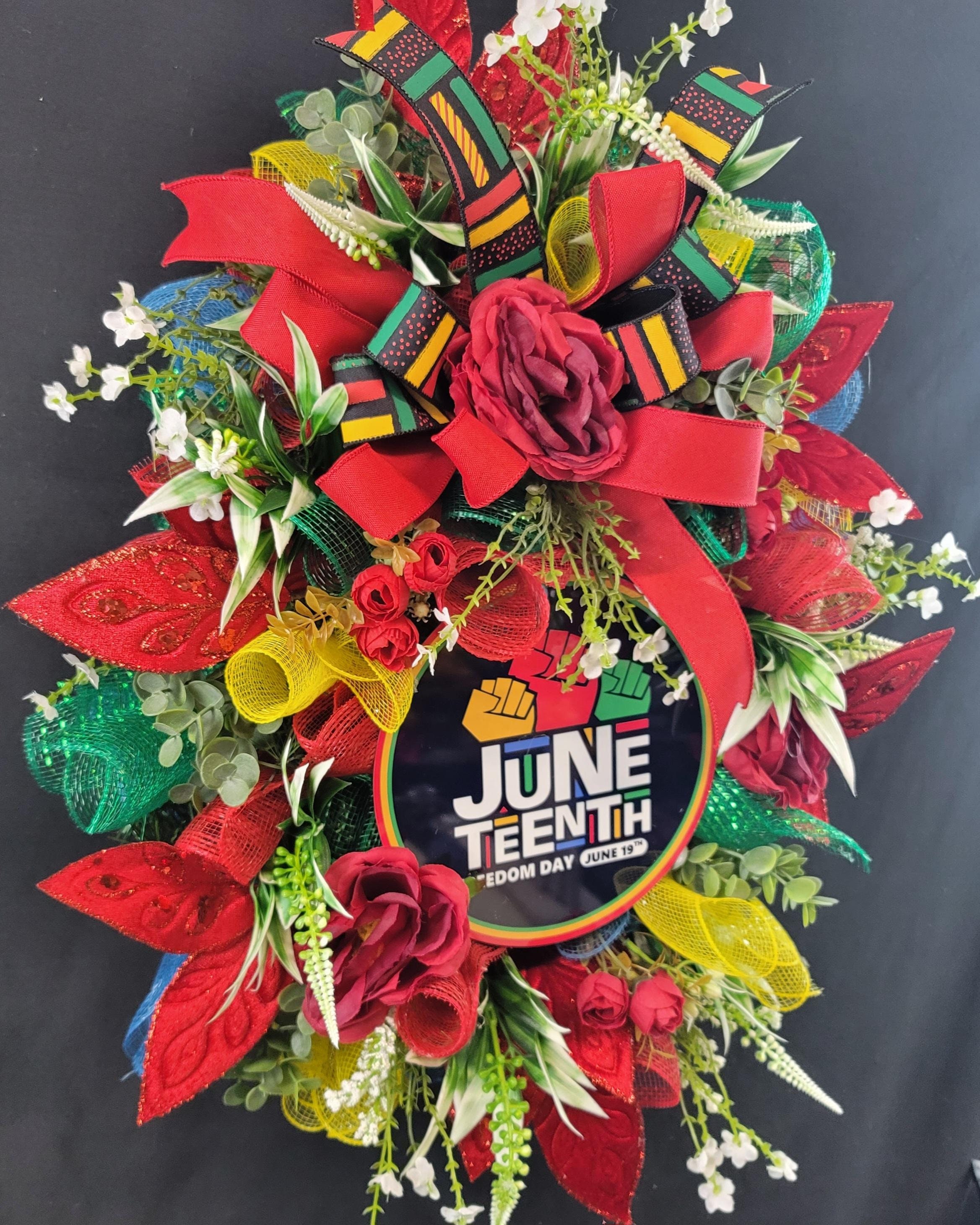 Juneteenth Wreath, Black History Wreath, Emancipation Day Wreath ...