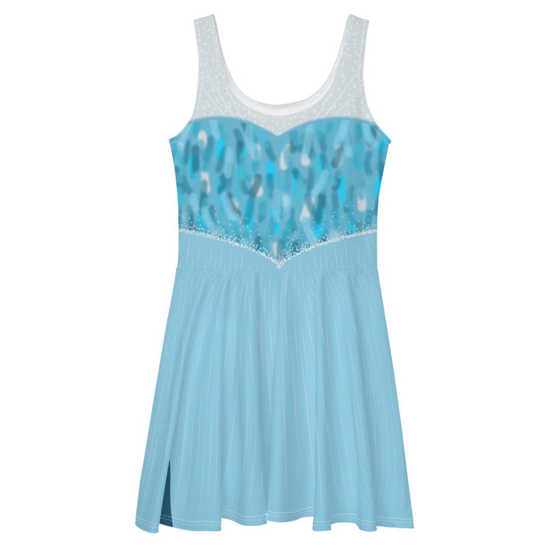 Snow Queen Ice Dress Cosplay Skater Dress / Running Costume | Etsy