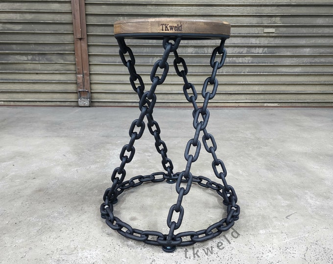 Chain Link Brutalist Bar Stools, 1970s Vintage Leather Bar Stools ...