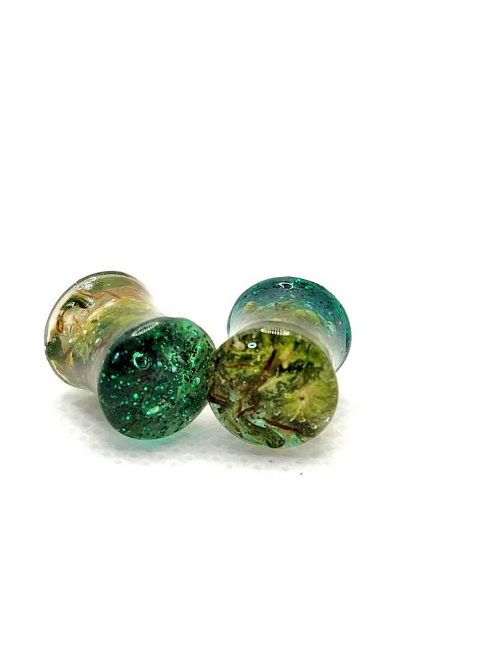 Green Ear Plugs and Tunnels Ear Gauges and Plugs Glow in - Etsy