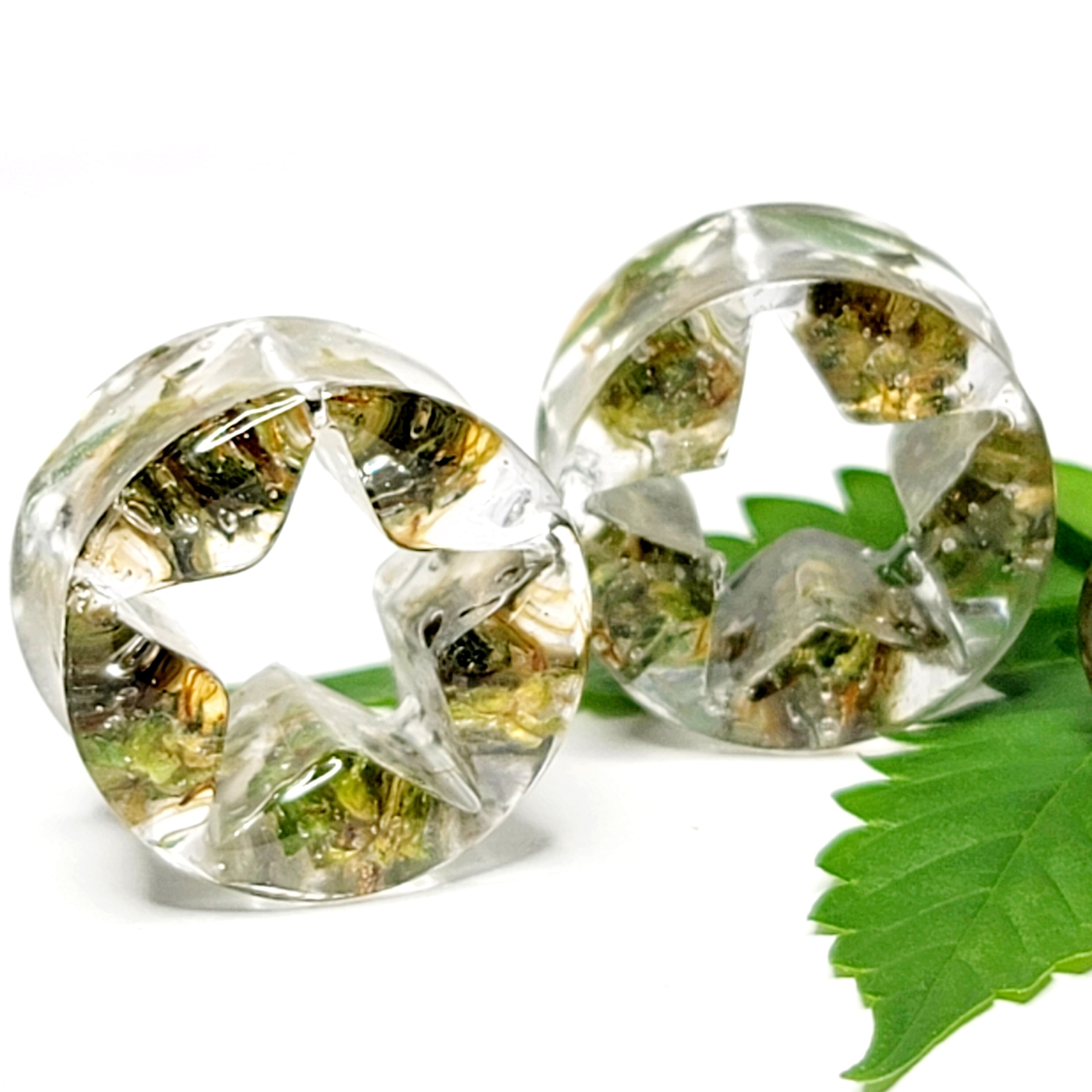 Resin Star Plugs | Cannabis Body Jewelry Gauges - Etsy