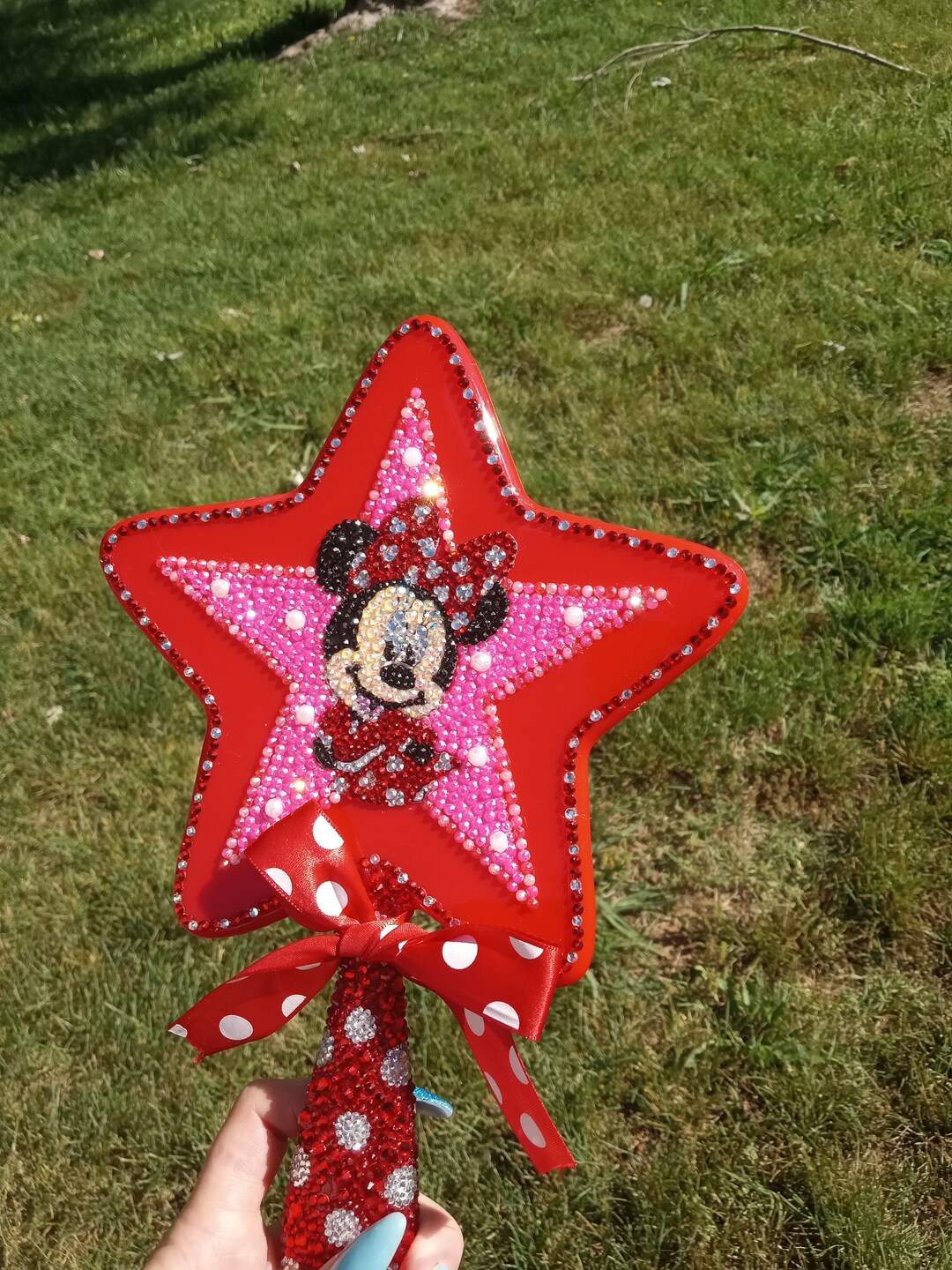 Blinged Minnie Mouse Star Mirror - Etsy