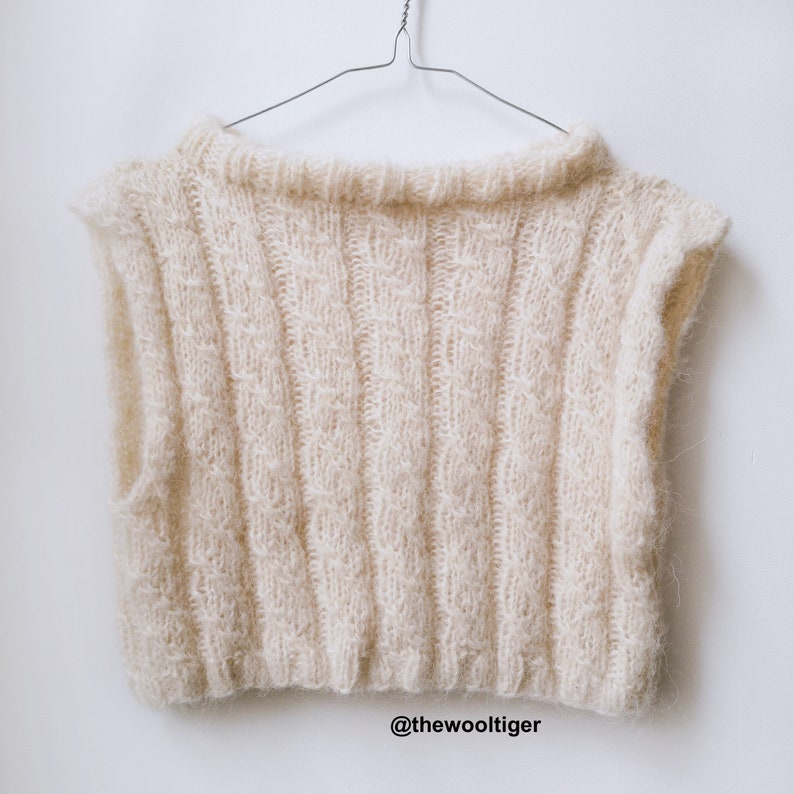 Knitting Pattern basic Cable Vest Easy Vest - Etsy