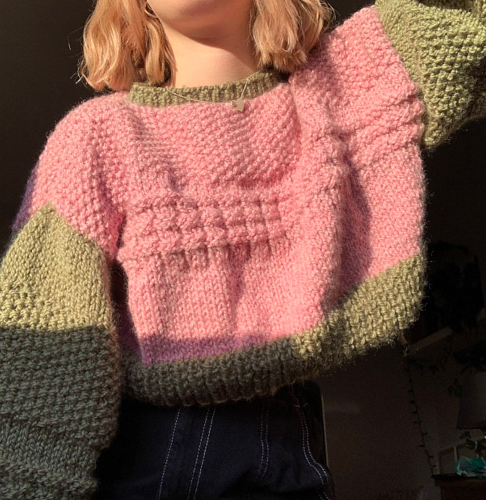Knitting Pattern hazy Skies Sweater Digital Download Beginner Friendly ...